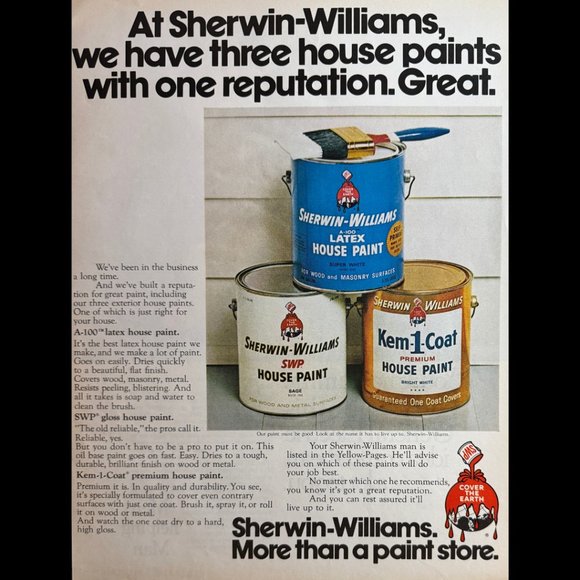 Sherwin-Williams | Art | Sherwinwilliams House Paint Print Ad 5972 ...